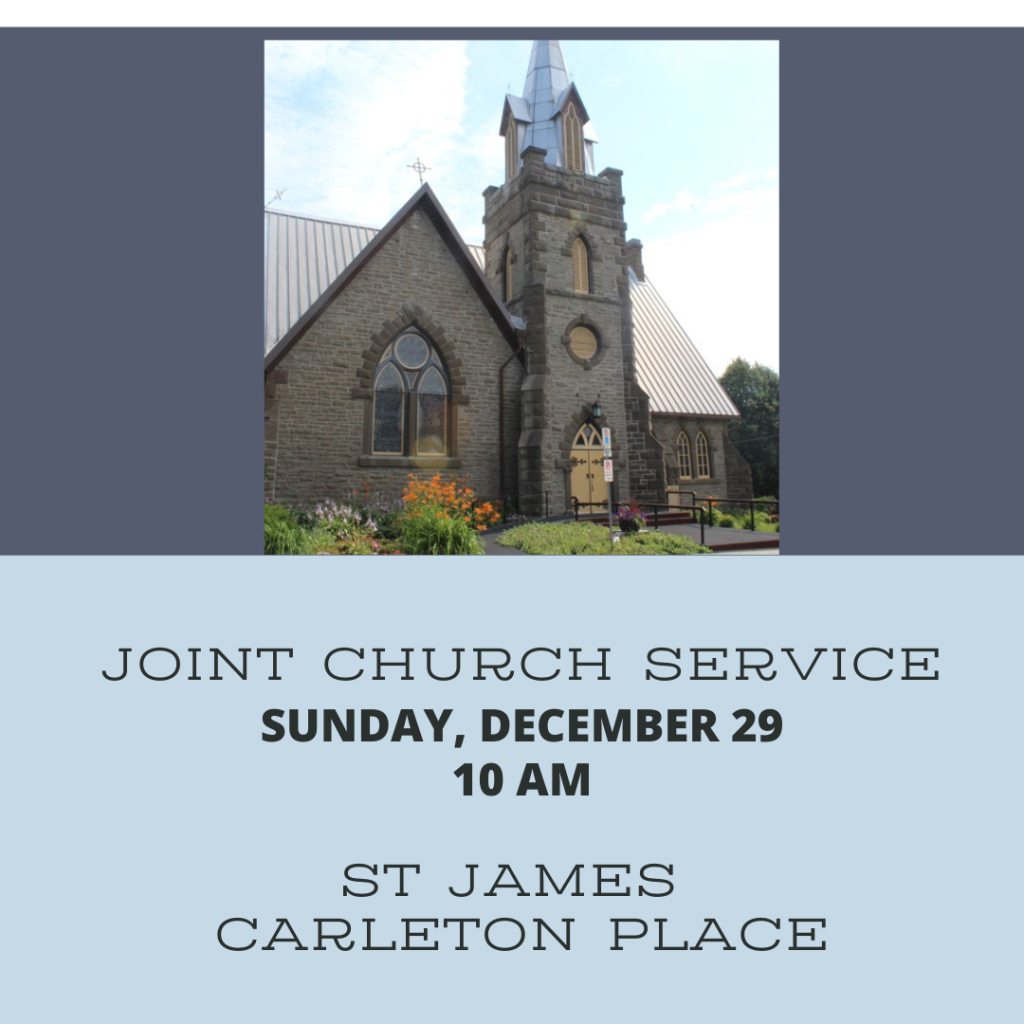 Joint Church Service: December 29 - St. James Anglican Church