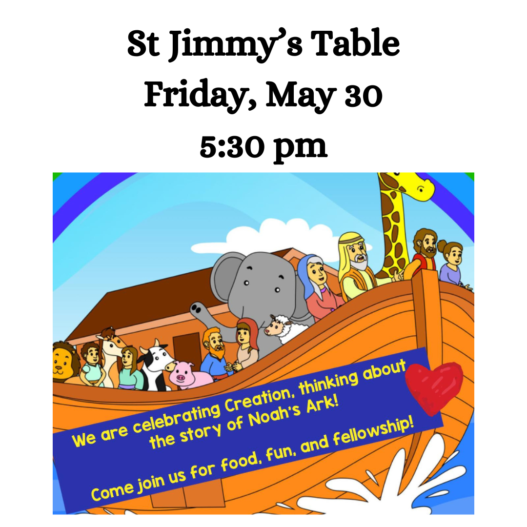 St Jimmy’s Table May 2025 - St. James Anglican Church